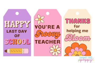 Free Printable Teacher Appreciation Gift Tags - Sweet Red Poppy