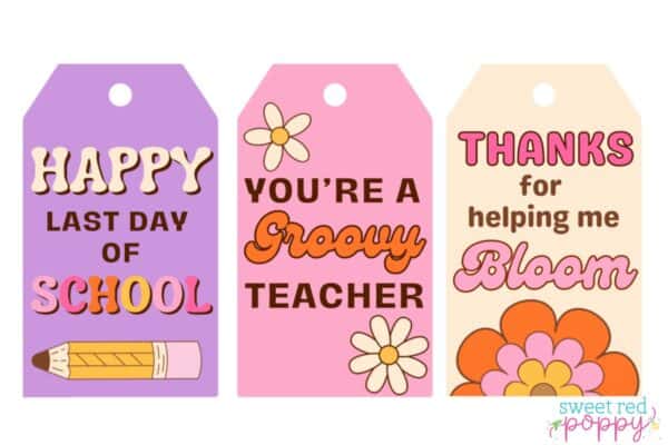 Free Printable Teacher Appreciation Gift Tags - Sweet Red Poppy
