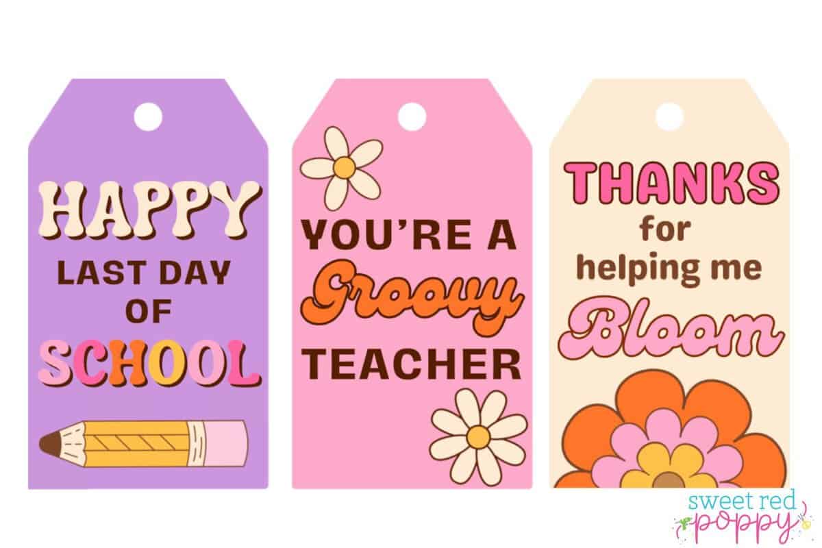 Free Printable Teacher Appreciation Gift Tags - Sweet Red Poppy