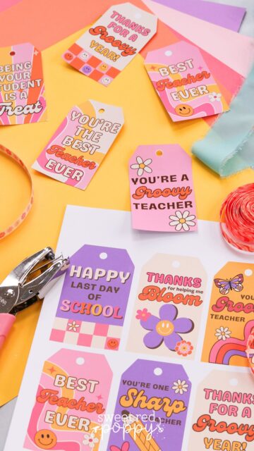 Free Printable Teacher Appreciation Gift Tags - Sweet Red Poppy
