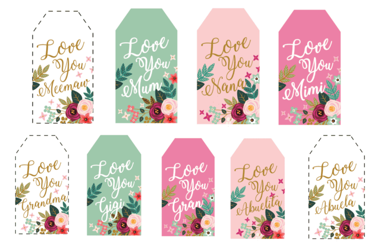 Free Printable Mother's Day Gift Tags - Sweet Red Poppy