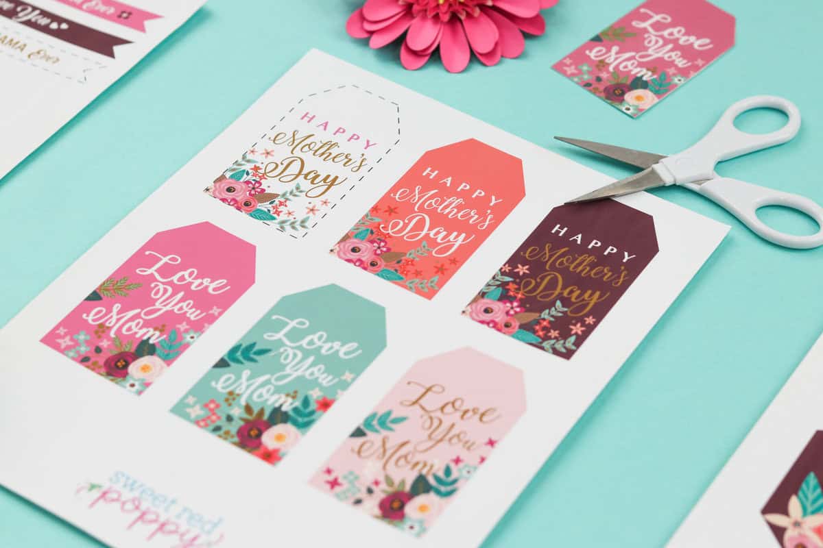 Free Printable Mother's Day Gift Tags - Sweet Red Poppy