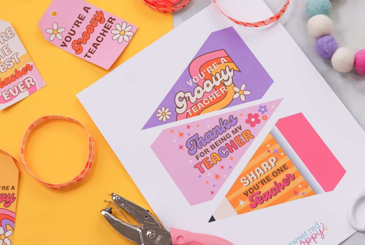 Free Printable Teacher Appreciation Gift Tags - Sweet Red Poppy
