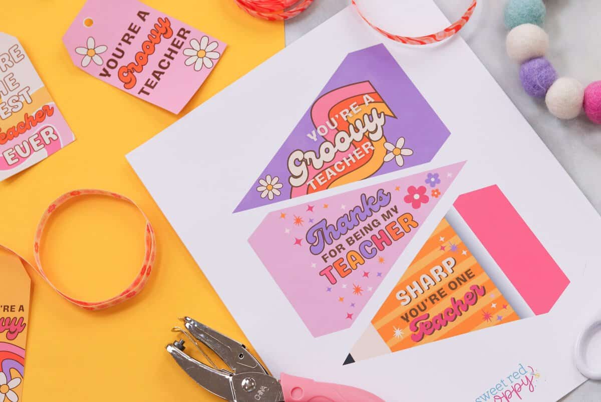 Free Printable Teacher Appreciation Gift Tags - Sweet Red Poppy