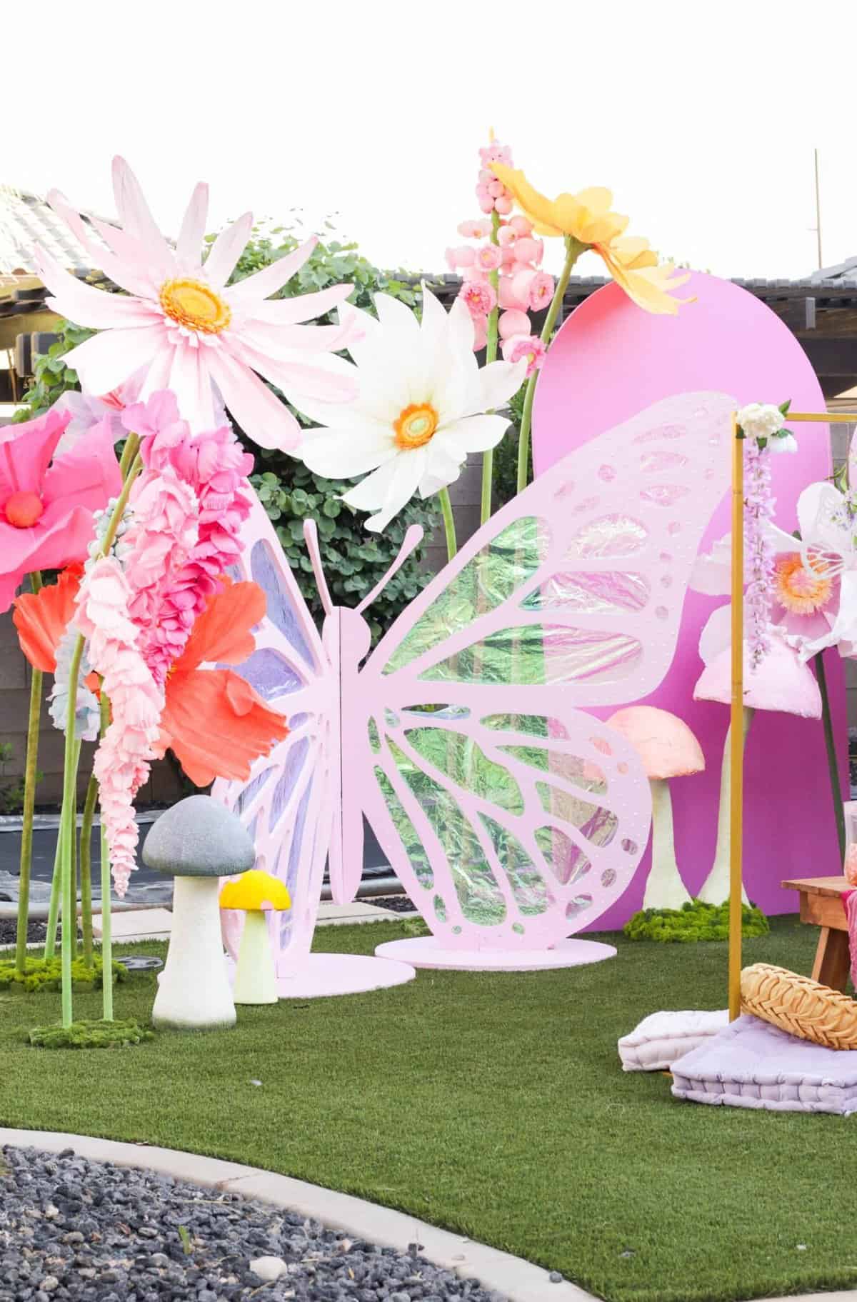 DIY Giant Wooden Butterfly Cut Out Party Prop - Sweet Red Poppy