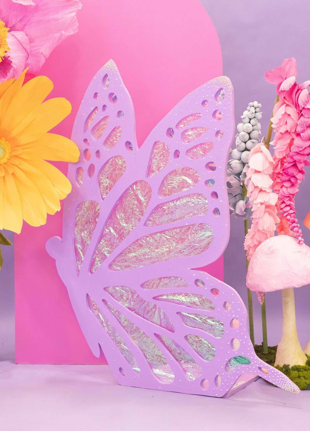 DIY Giant Wooden Butterfly Cut Out Party Prop - Sweet Red Poppy