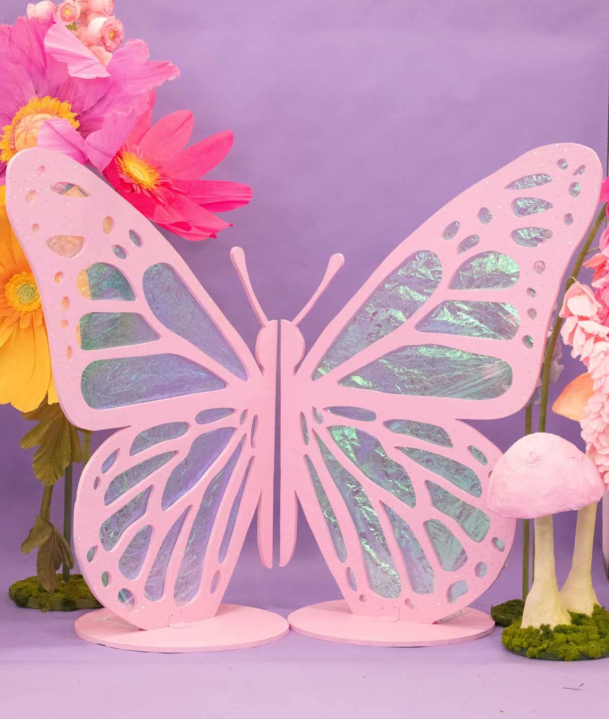 DIY Giant Wooden Butterfly Cut Out Party Prop - Sweet Red Poppy