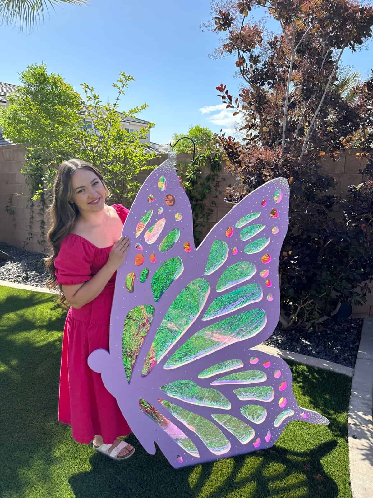 DIY Giant Wooden Butterfly Cut Out Party Prop - Sweet Red Poppy