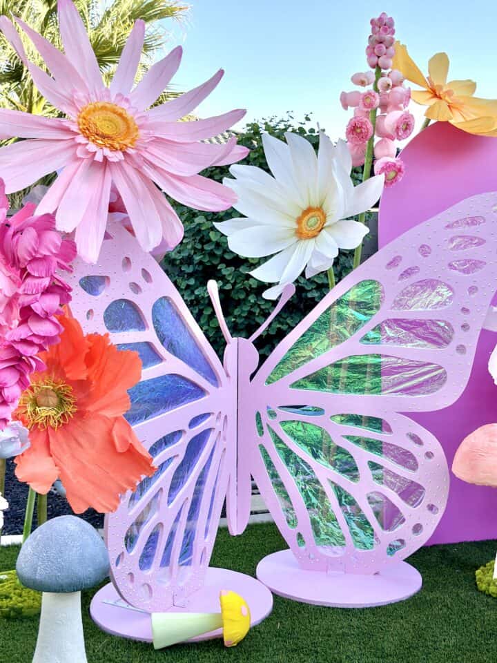 DIY Giant Wooden Butterfly Cut Out Party Prop - Sweet Red Poppy