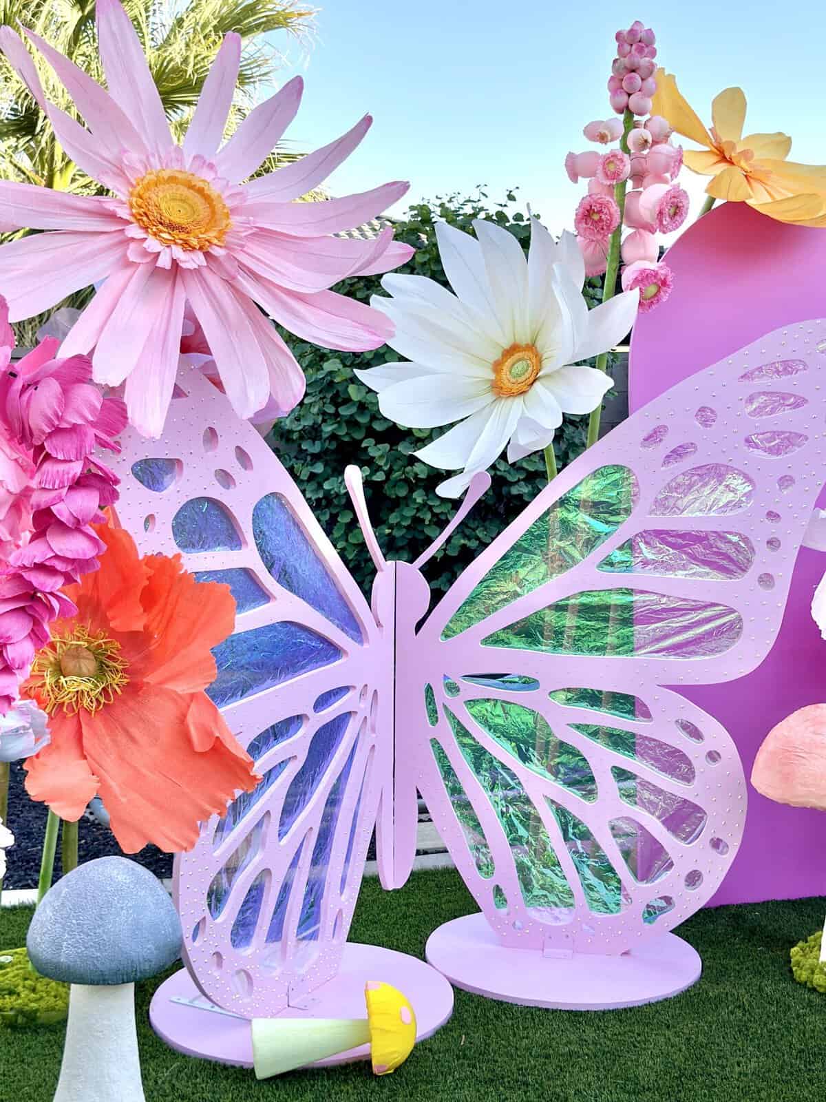 DIY Giant Wooden Butterfly Cut Out Party Prop - Sweet Red Poppy