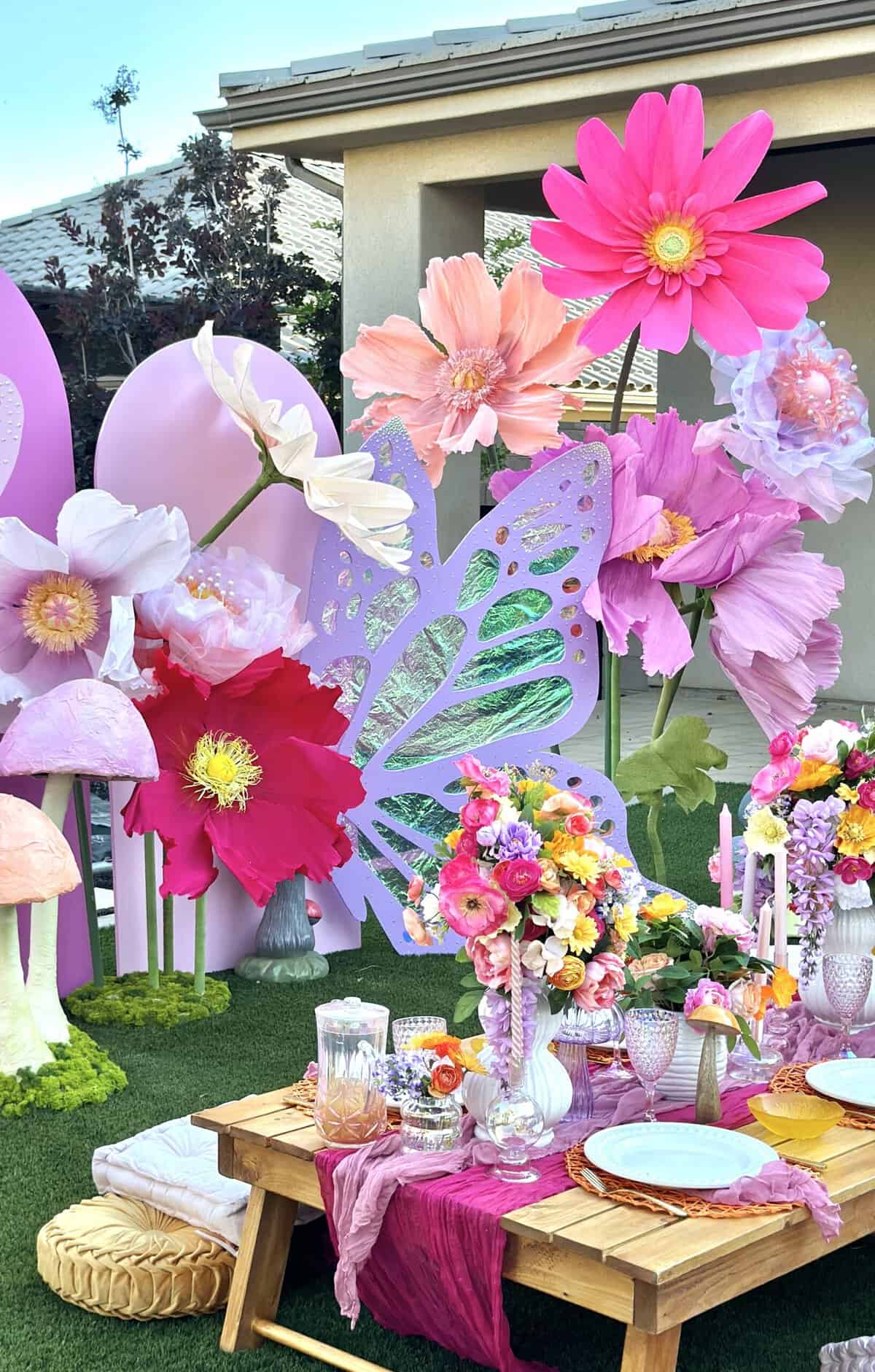 DIY Giant Wooden Butterfly Cut Out Party Prop - Sweet Red Poppy