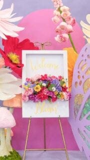 Personalized DIY Floral Bloom Box Sign Tutorial - Sweet Red Poppy