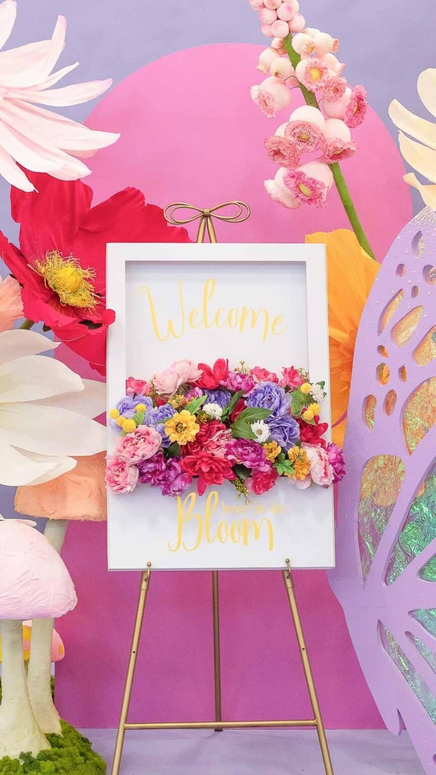 Personalized DIY Floral Bloom Box Sign Tutorial - Sweet Red Poppy