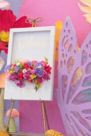 Personalized DIY Floral Bloom Box Sign Tutorial - Sweet Red Poppy