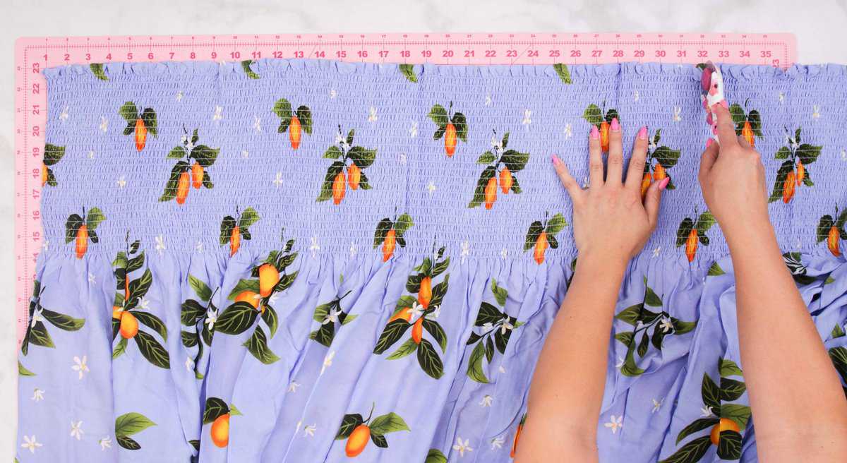 How To Sew an Easy Dress with Smocked Fabric - Sweet Red Poppy