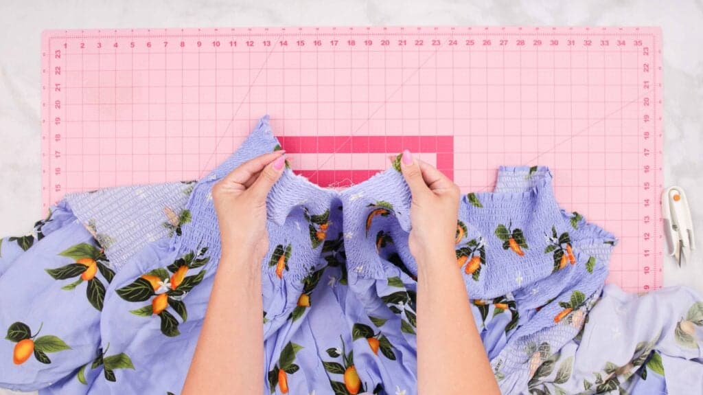 How To Sew an Easy Dress with Smocked Fabric - Sweet Red Poppy