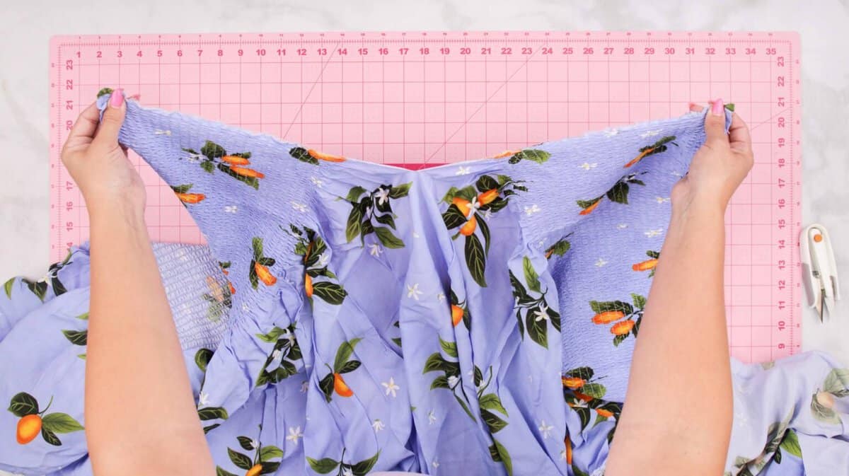 How To Sew an Easy Dress with Smocked Fabric - Sweet Red Poppy