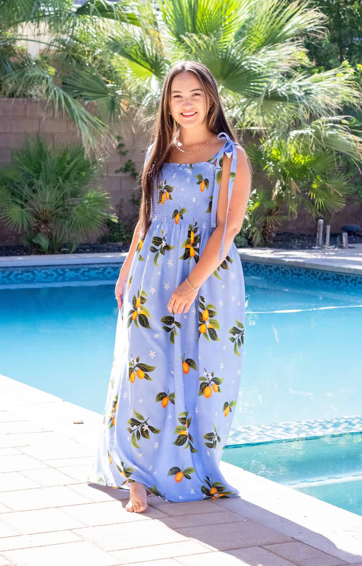 How To Sew an Easy Dress with Smocked Fabric - Sweet Red Poppy