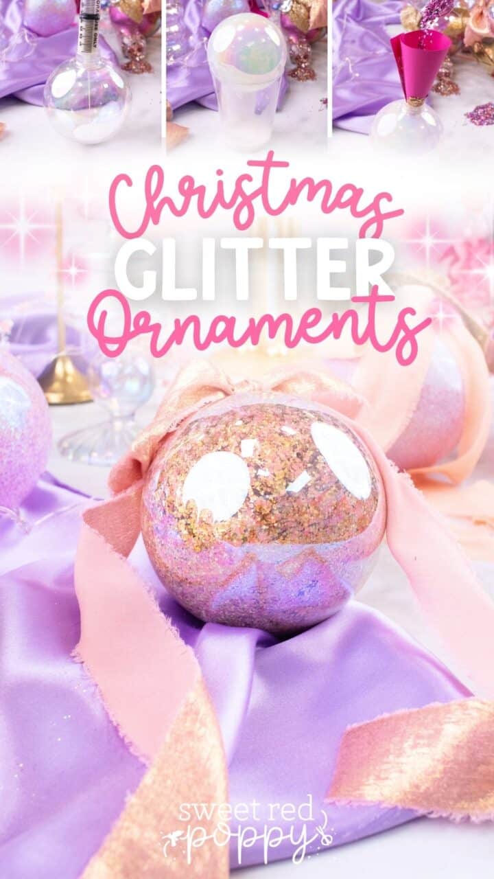 How to Make Easy DIY Glitter Ornaments - Sweet Red Poppy