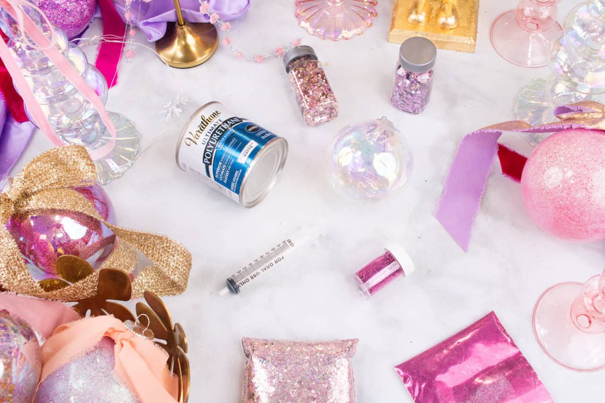 How to Make Easy DIY Glitter Ornaments - Sweet Red Poppy