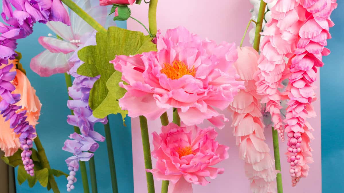 How to Make a Large Crepe Paper Peony - Sweet Red Poppy