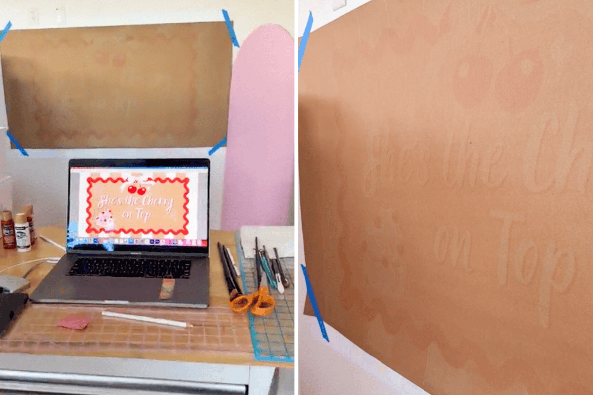 How to Paint a Kraft Paper Banner - Sweet Red Poppy