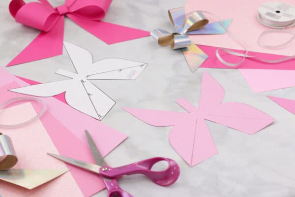 DIY Valentine Paper Bow Garland Template - Sweet Red Poppy