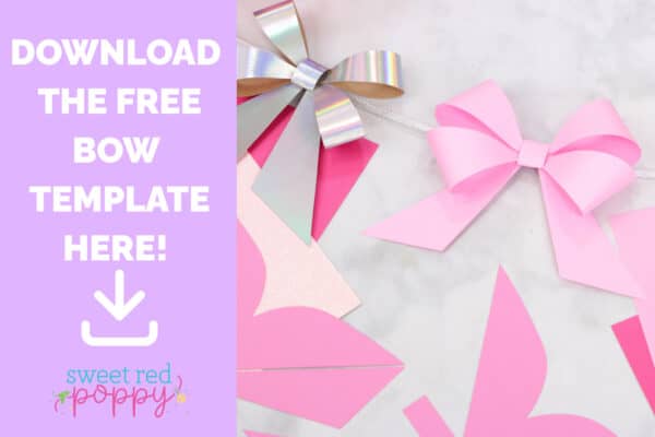 DIY Valentine Paper Bow Garland Template - Sweet Red Poppy